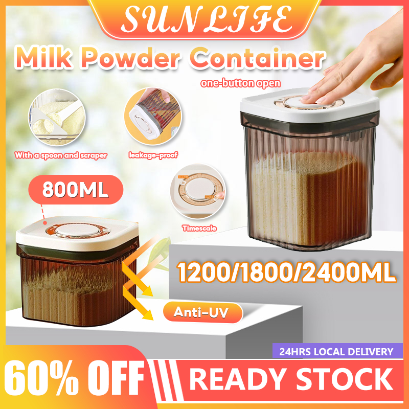 Sunlife Baby Milk Powder Container 800/1200/1800/2400ML Airtight Food ...