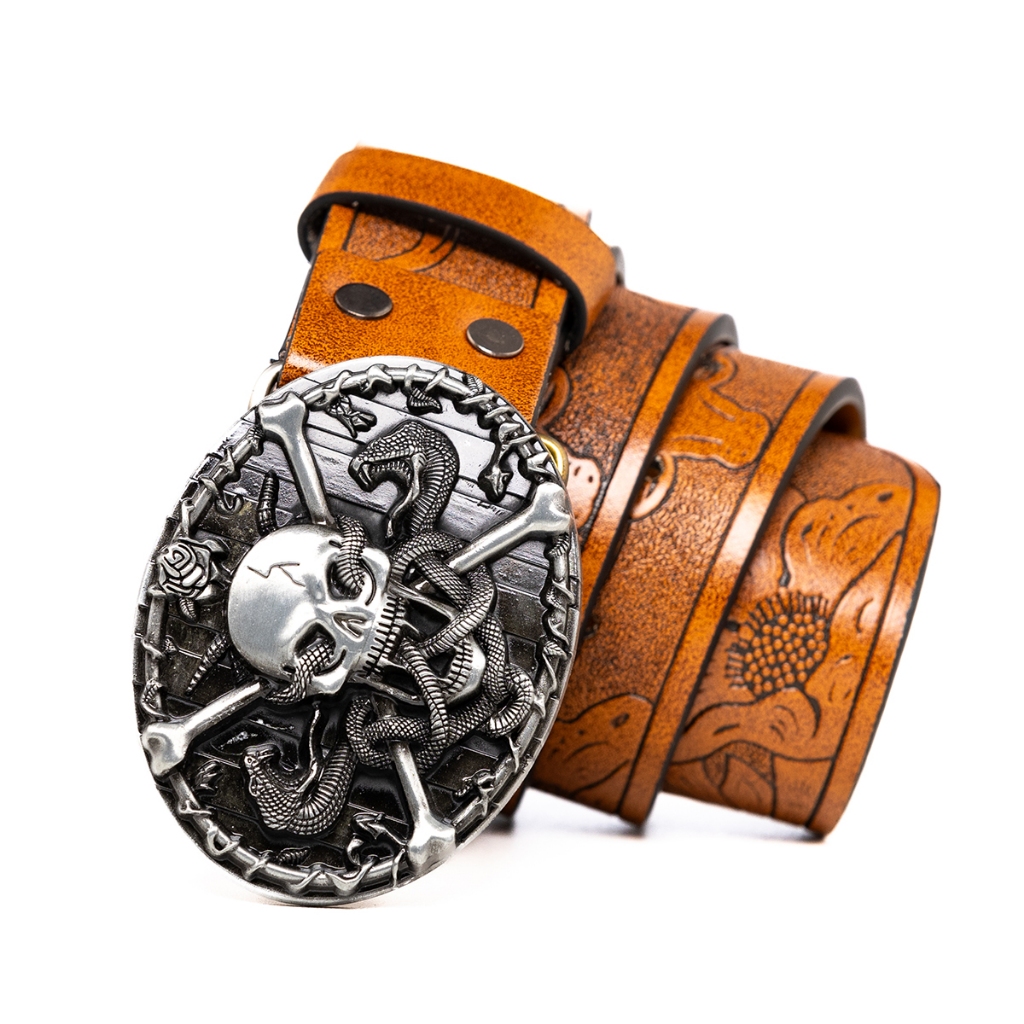 3.7cm men's belt zinc alloy personalized buckle fashionable belt retro ...