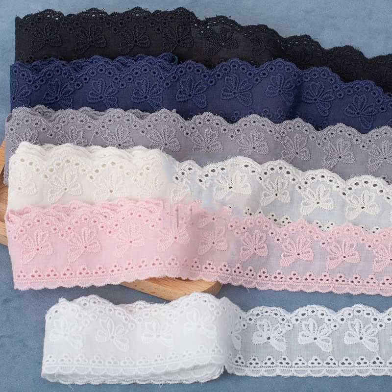 1 size handmade cloth edge lace accessory, colored lock edge bow cotton ...