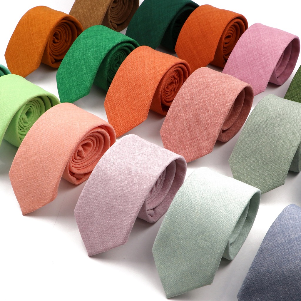 Novelty New Solid Color Ties For Men 100%Cotton Handmade High Quality ...