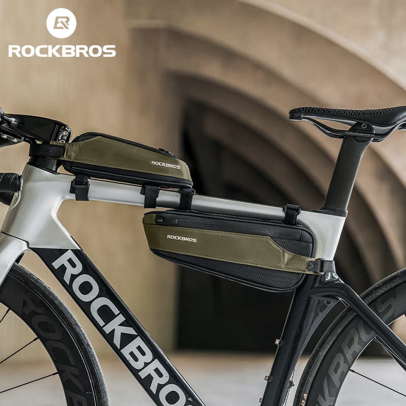 ROCKBROS Bicycle Bag Front Beam Top Down Tube Triangle Headstock Bag ...