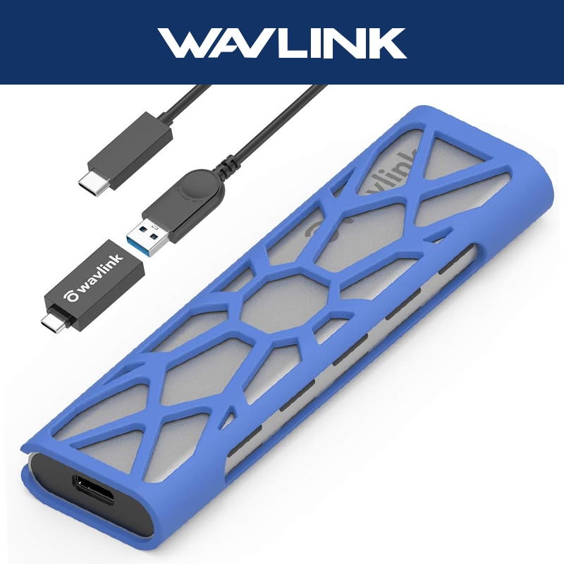 WAVLINK USB C to M.2 NVMe SSD Enclosure 10Gbps Hard Drive Case Realtek ...