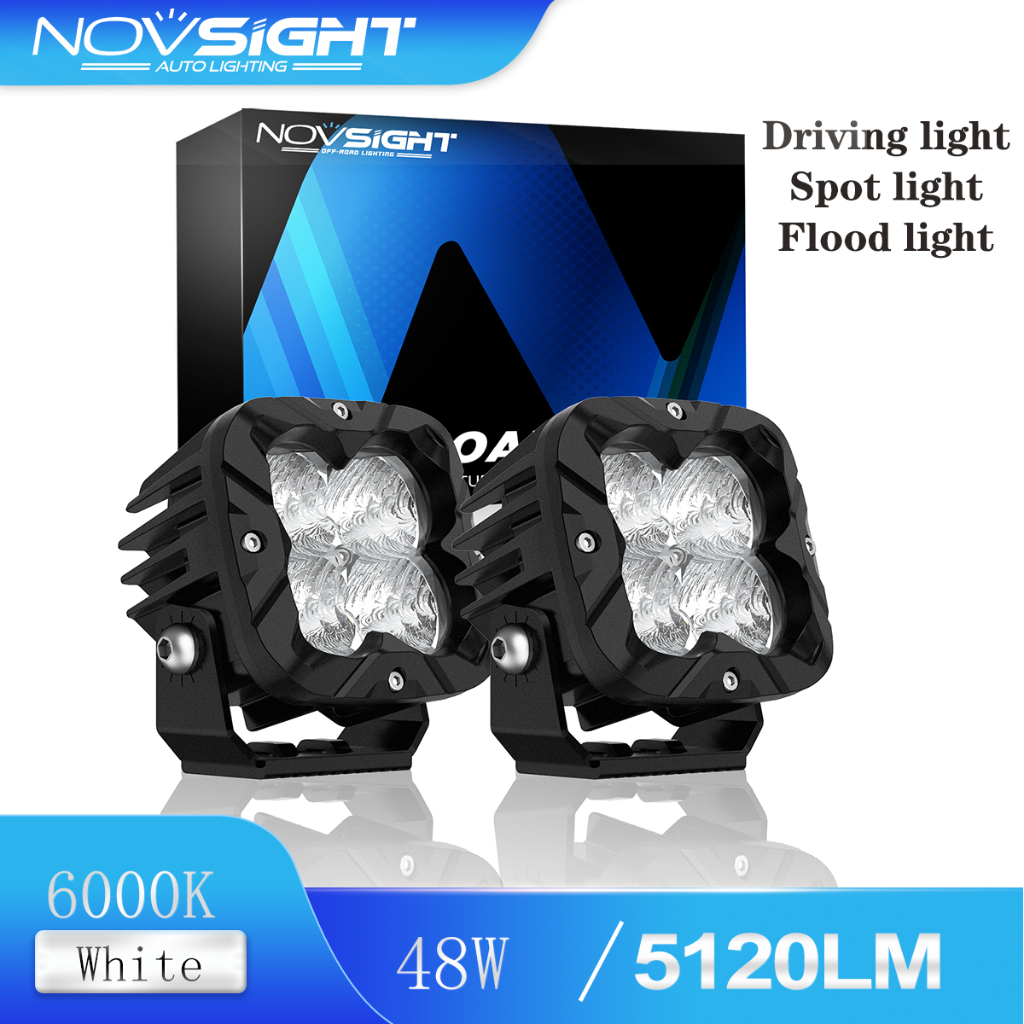 Novsight WL6 3 Inch LED pod light Square Light Driving Light Spot light ...
