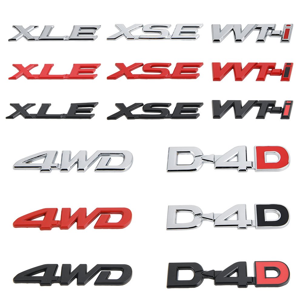 Zinc Alloy 3D Emblem Car Sticker D4D 4WD VVT-I XSE XLE LE XLS Badge ...