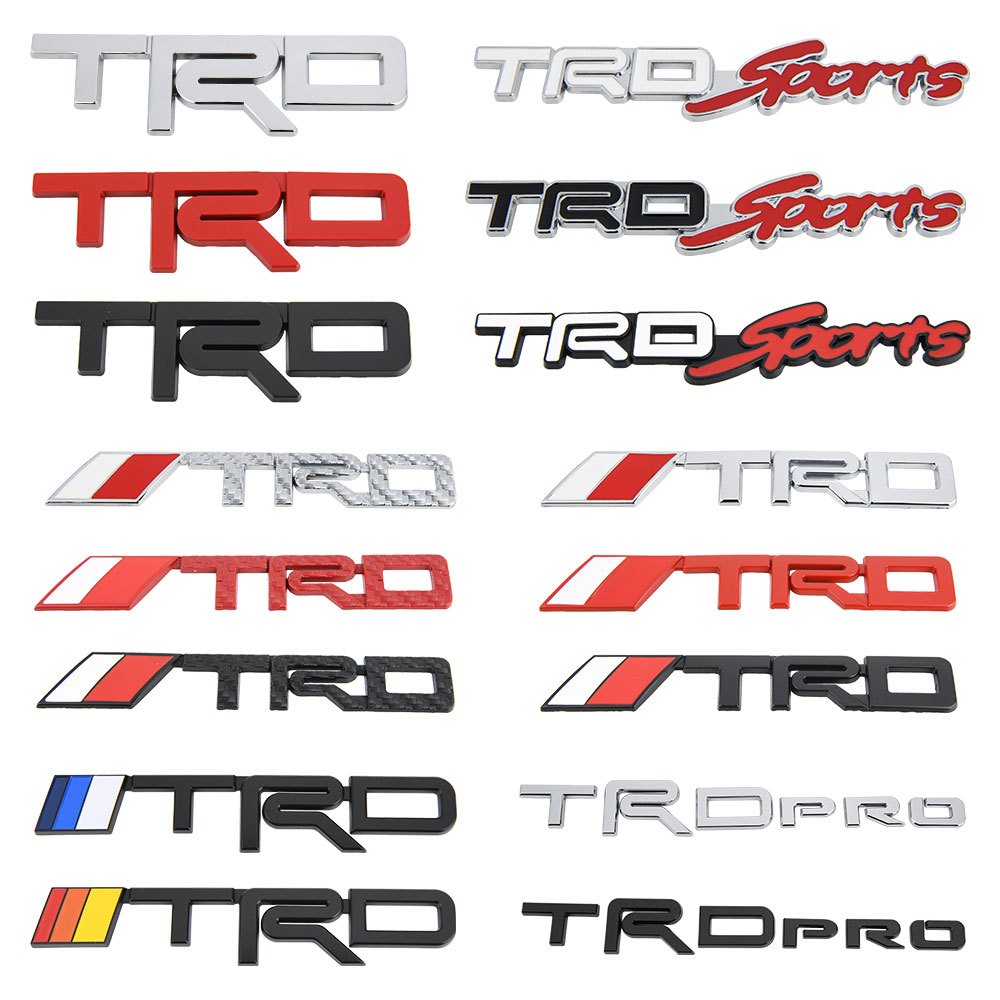 3D Emblem Car Sticker TRD Sports Badge Decal Replacement Stickers For ...
