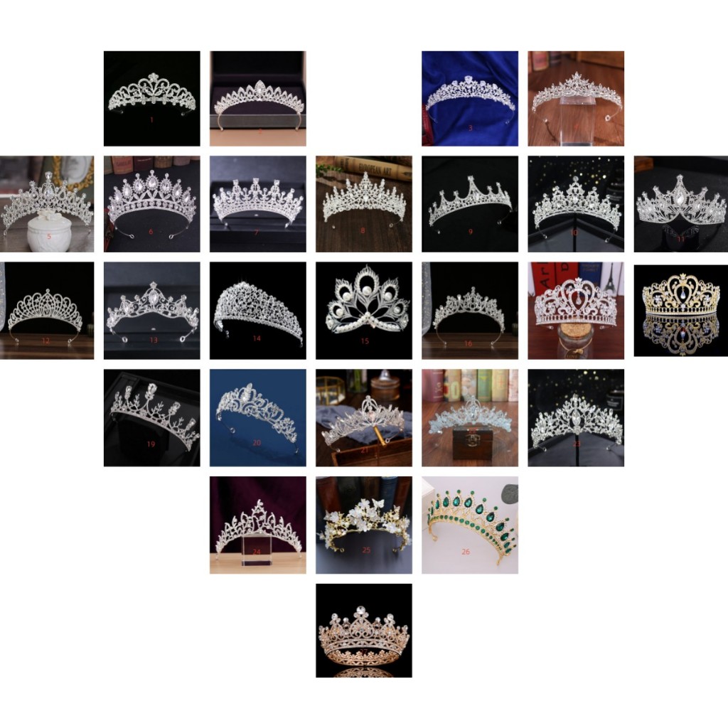 Luxury bride wedding headdress bride crown white shiny hair beauty ...