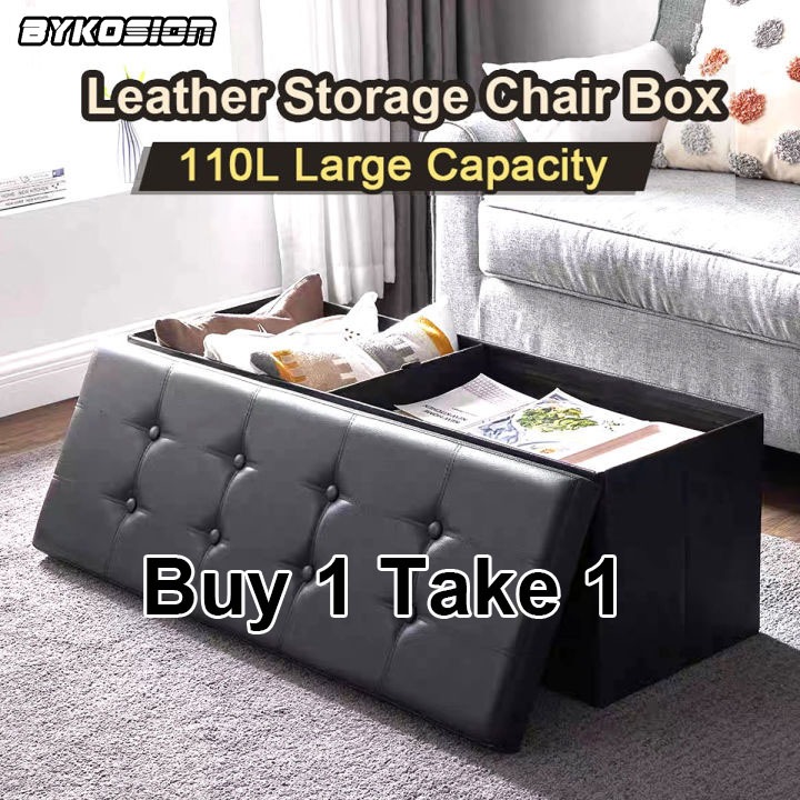 BYKOSION 【Buy 1 Take 1】Sofa Storage Stool of Folding Chair Storage Box ...