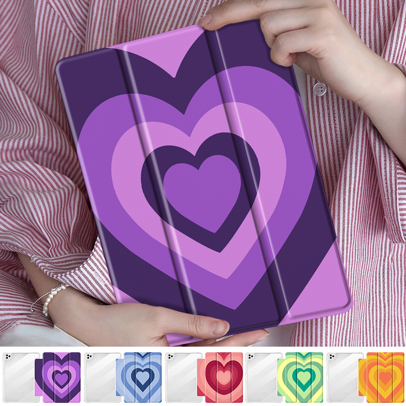 Cute Heart Printing Clear Case for 2018-2022 iPad Pro11 inch iPad Air 4 ...