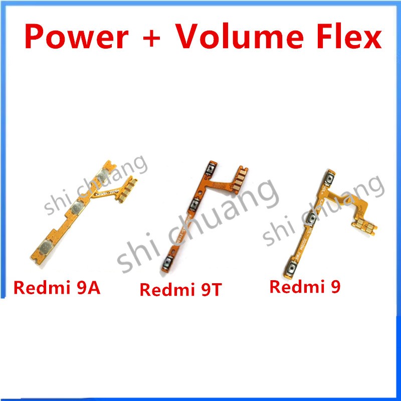 Power On Off For Xiaomi Redmi 9T 9A 9C Volume Switch Button Side Key Flex Cable Cellphone Part ...