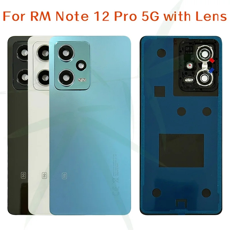 Hight Quality For Xiaomi Redmi Note 12 Pro 5G battery cover With camera ...