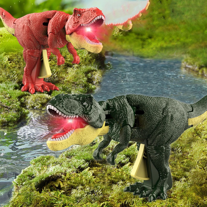 A0545 Press Dinosaur Tyrannosaurus Rex Large Hand-held Swing Simulation ...
