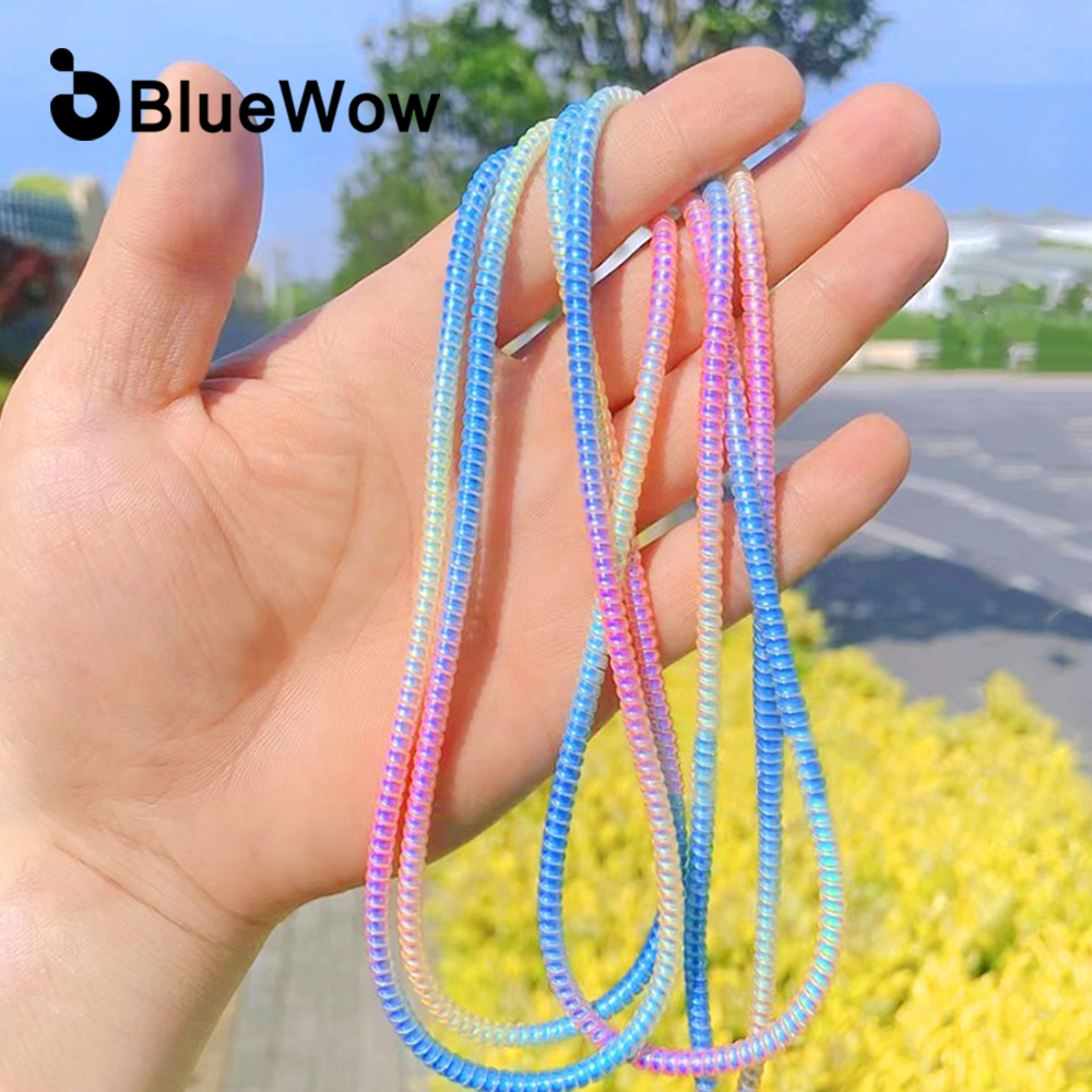 BlueWow 140cm/55inches Spiral Earphone Cord Protector Charging Cable ...