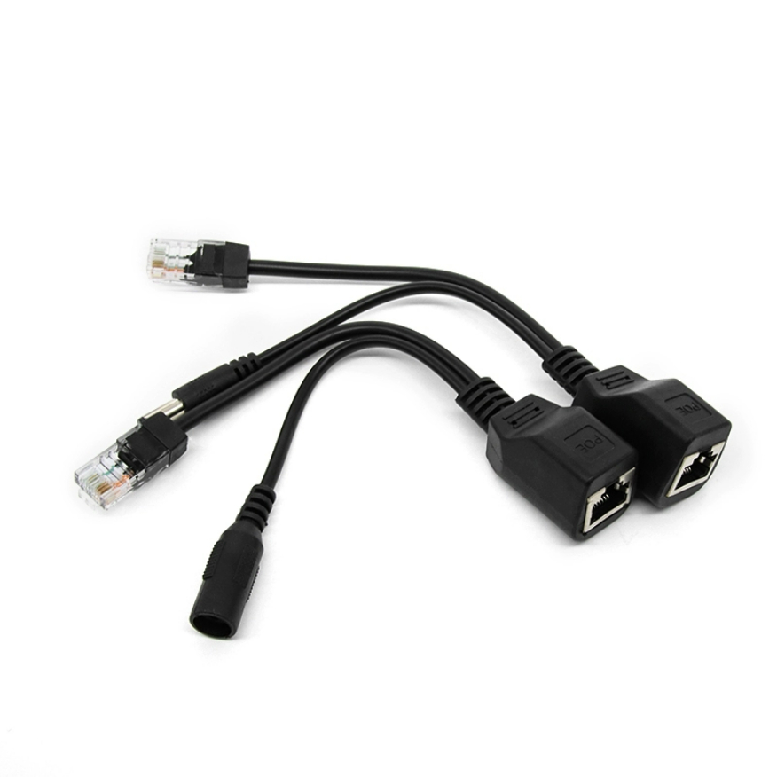 Poe Network Cable Extender 12V Black Straight-through Type Smart ...