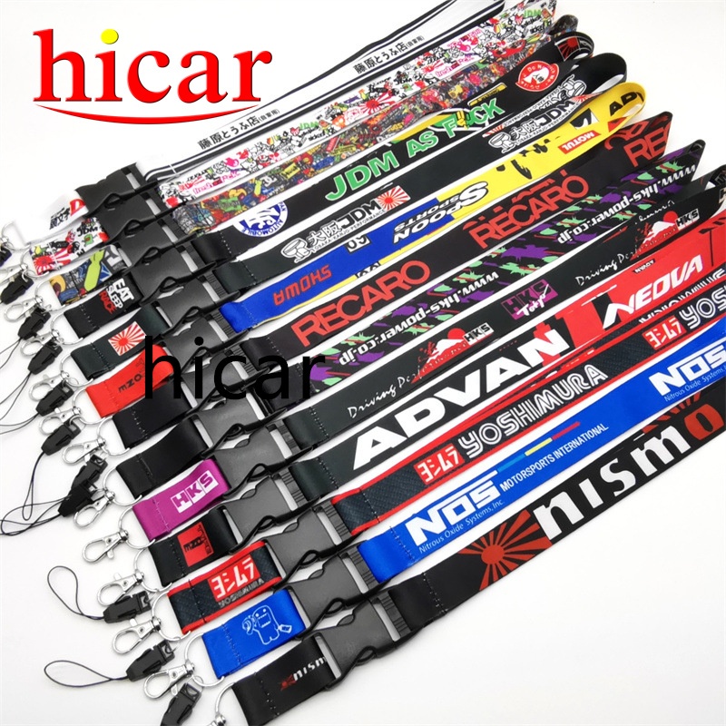 JDM JAF DOMO NOS Style Racing Lanyard Key Mobile ID Card Hanging Strap ...