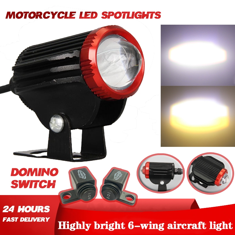 Motorcycle electric vehicle modified LED spotlight high brightness 6 ...