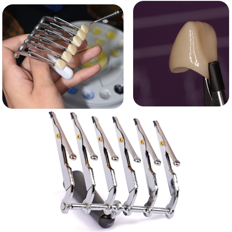 Dental Veneer Glazing Clip Porcelain Denture False Teeth Clip Temporary ...