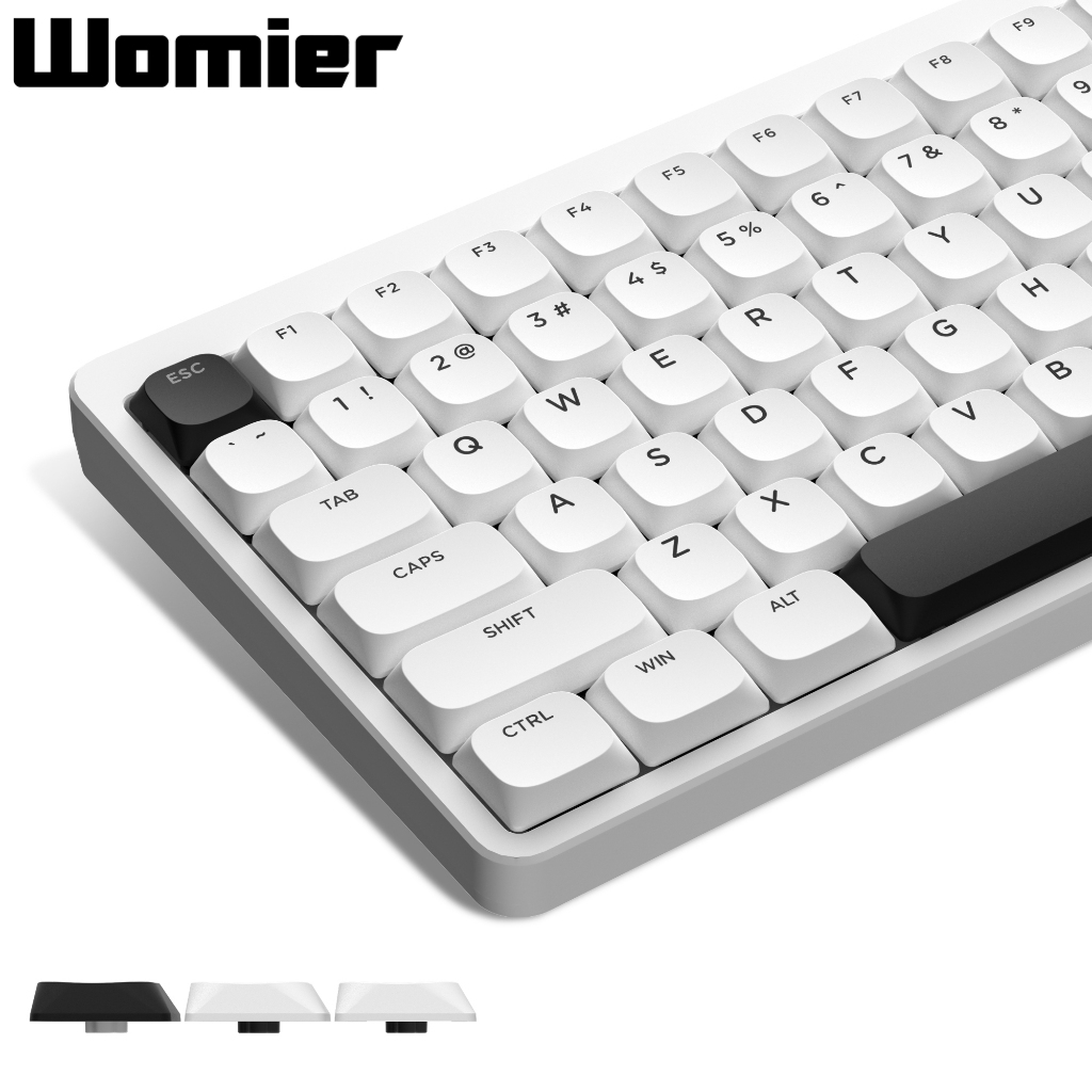 WOMIER 129 Keys Low Profile WOB BOW Keycaps PBT Double Shot Keycap for ...