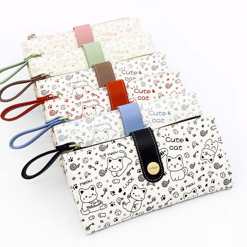 Bmomo Korean Coin Purse Cute Long Wallet With Card Holder Soft Leather ...