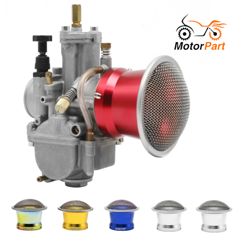 MOTOPARTS SHOP 50/55mm Carburetor Air Filter Velocity Stack with Net ...