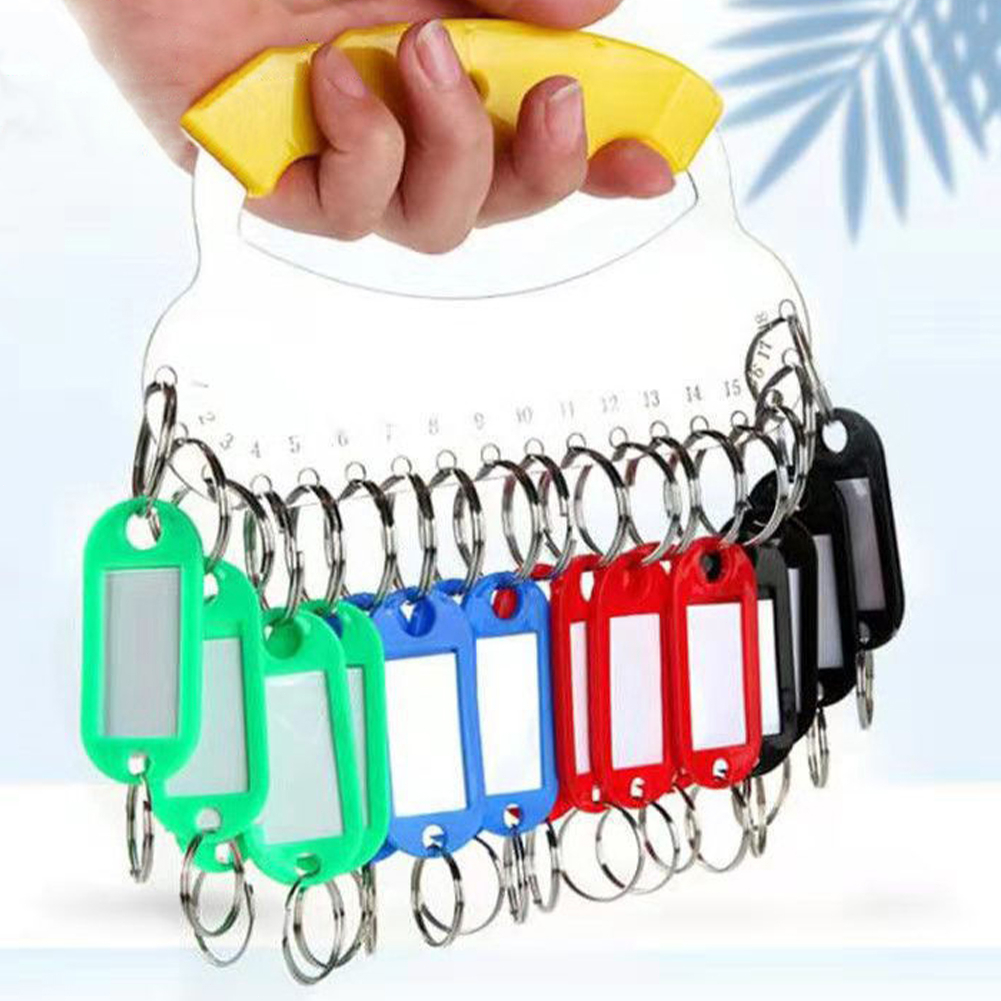 11/18-Bit Stainless Steel Key Organizer Management with Key Rings and ...