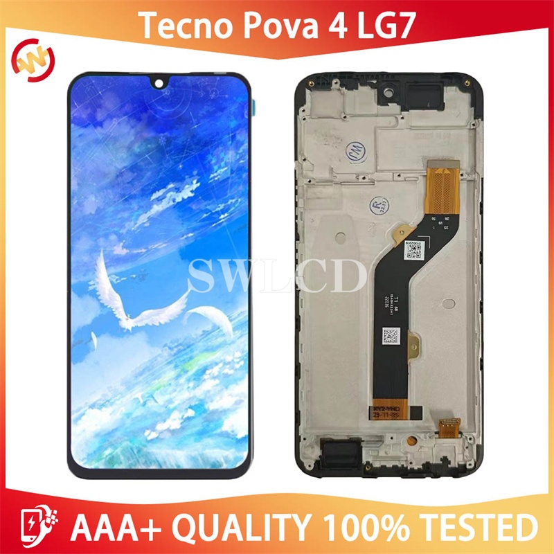 For Tecno Pova 4 LCD With Frame Display Screen touch Replacement ...