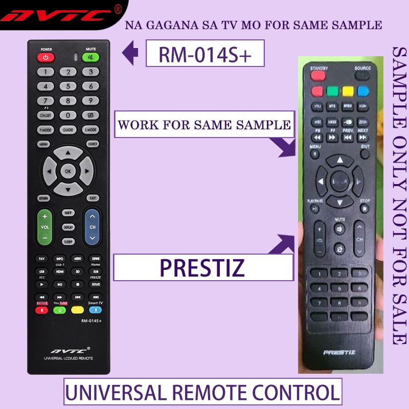 Universal remote control for PRESTIZ smart tv remote na gagana sa tv mo ...