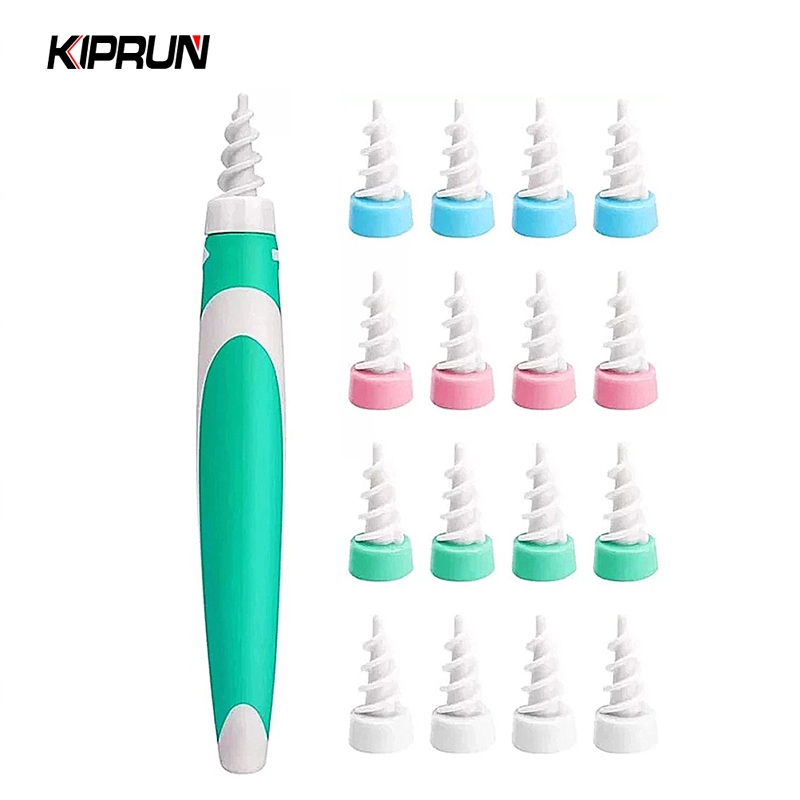 KIPRUN Ear Scoop Set Silicone Ear Spoon Tool Set, 16 Pcs Soft Spiral ...