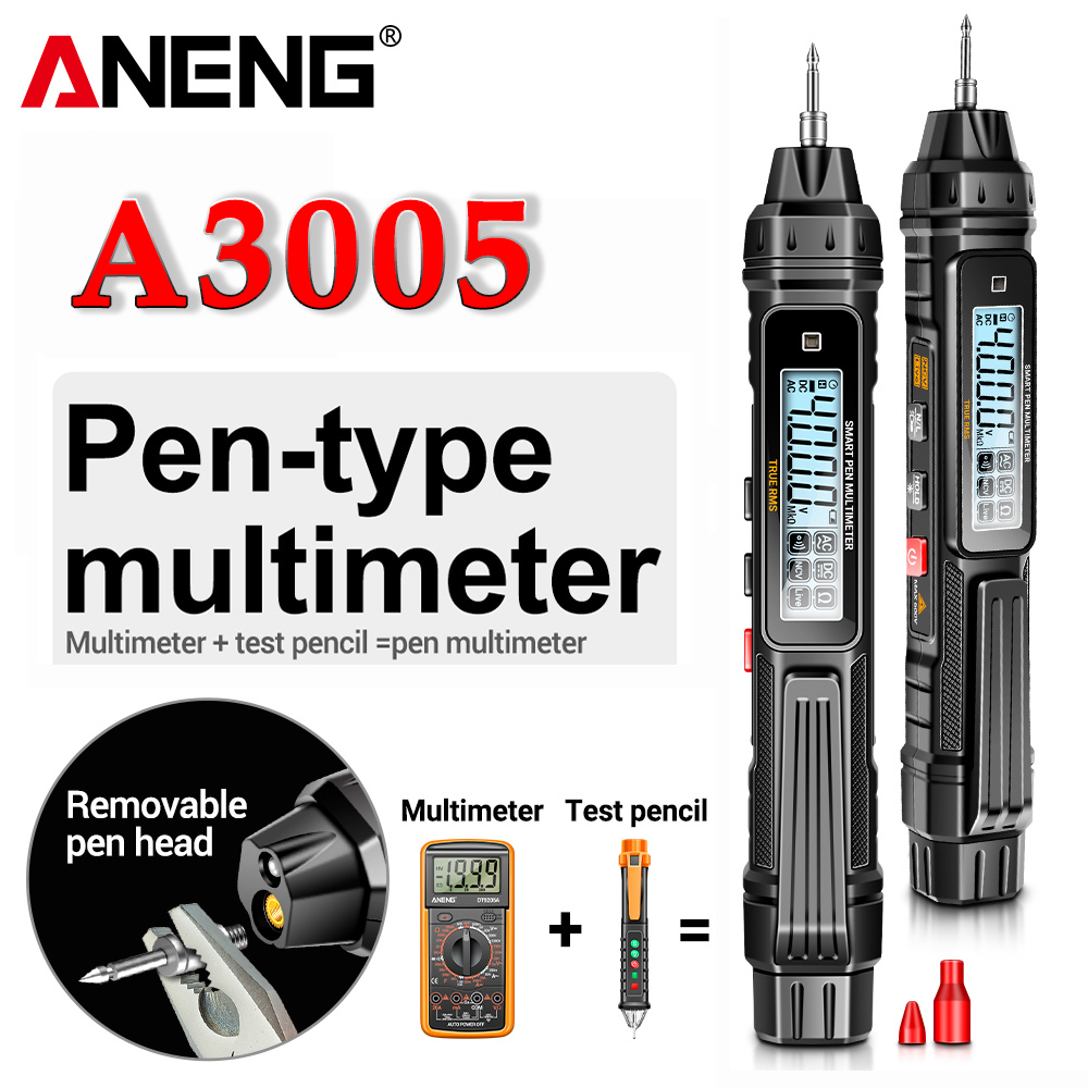Aneng A3005 Digital Multimeter Pen Type 4000 Counts Profesional Meter ...