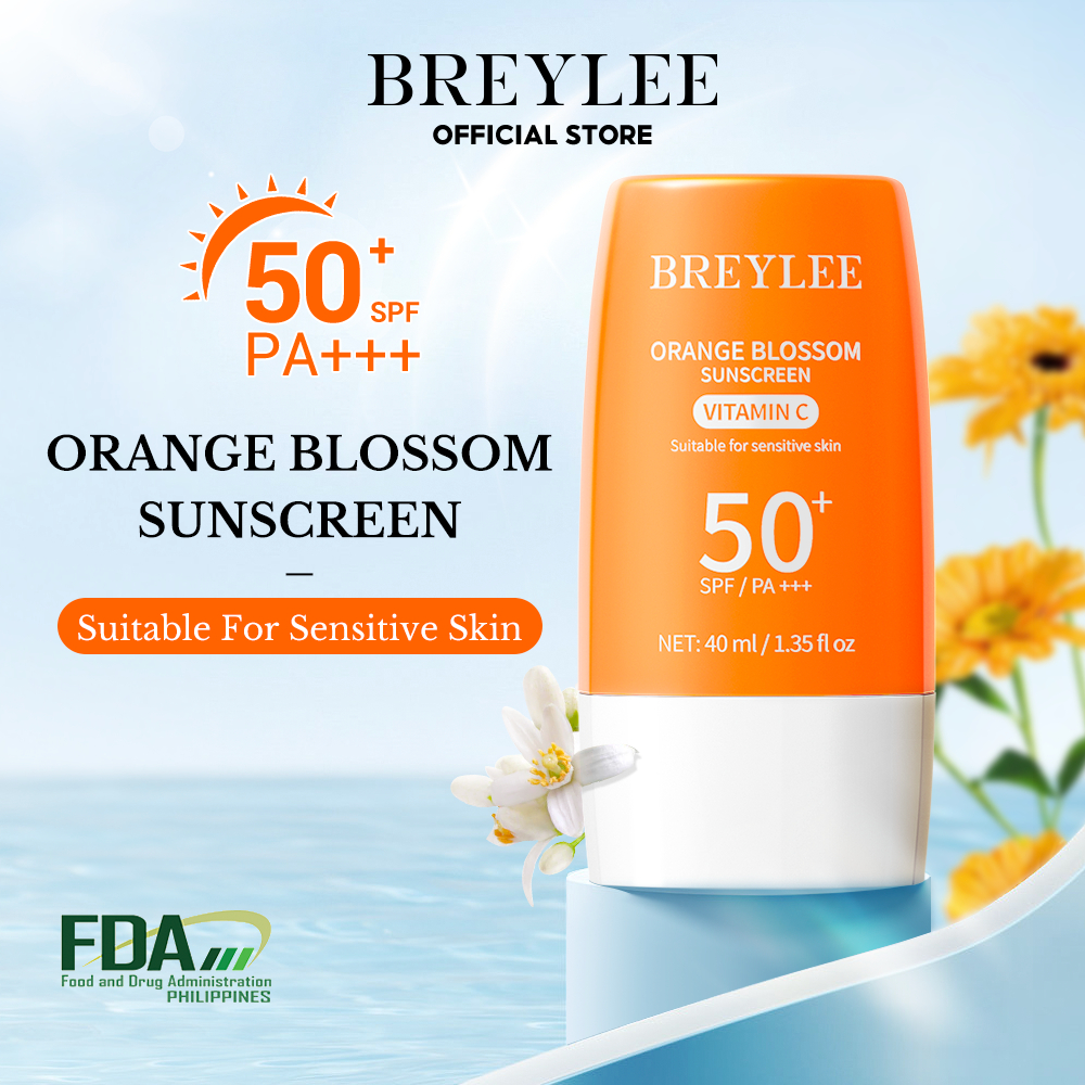 BREYLEE Face Sunscreen Vitamin C Refreshing Sunscreen Orange Blossom ...