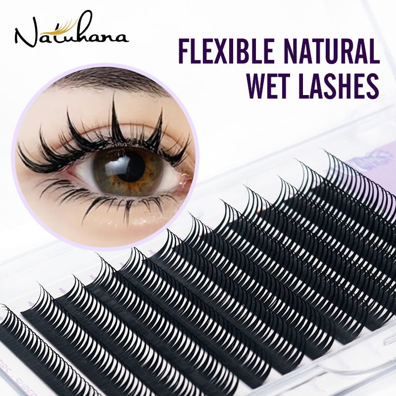NATUHANA Eyelash Extension Cosplay Wispy Eyelashes Fluffy Premium Soft ...