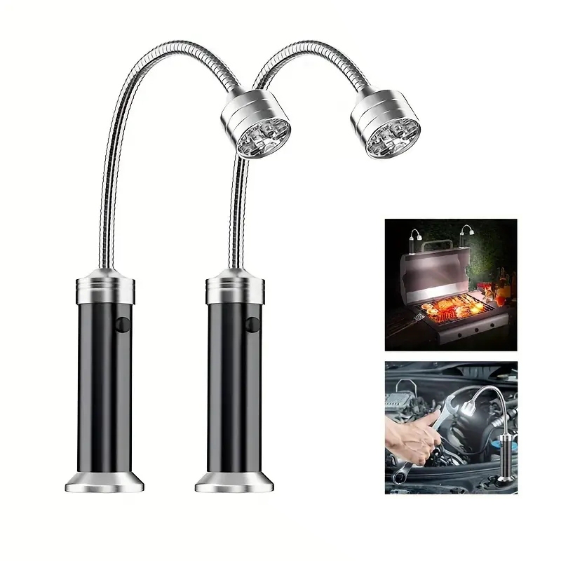 2pack Gooseneck Design Flashlight, Flexible LED Grill Light With ...