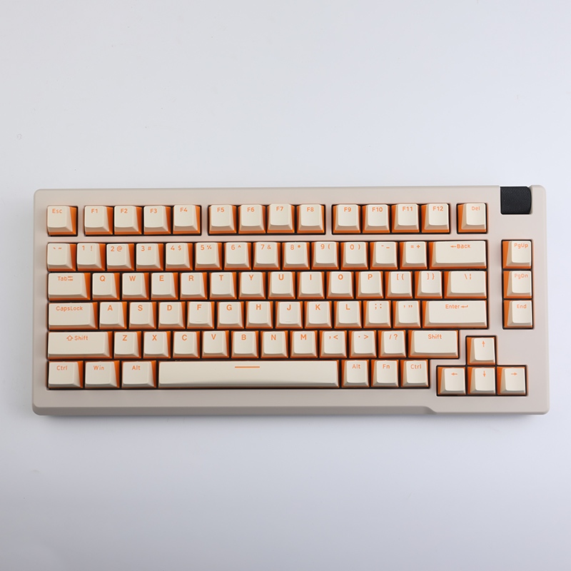 117keys Cream Pudding Keycaps OEM Profile PBT Double Shot Keycap For Mx ...