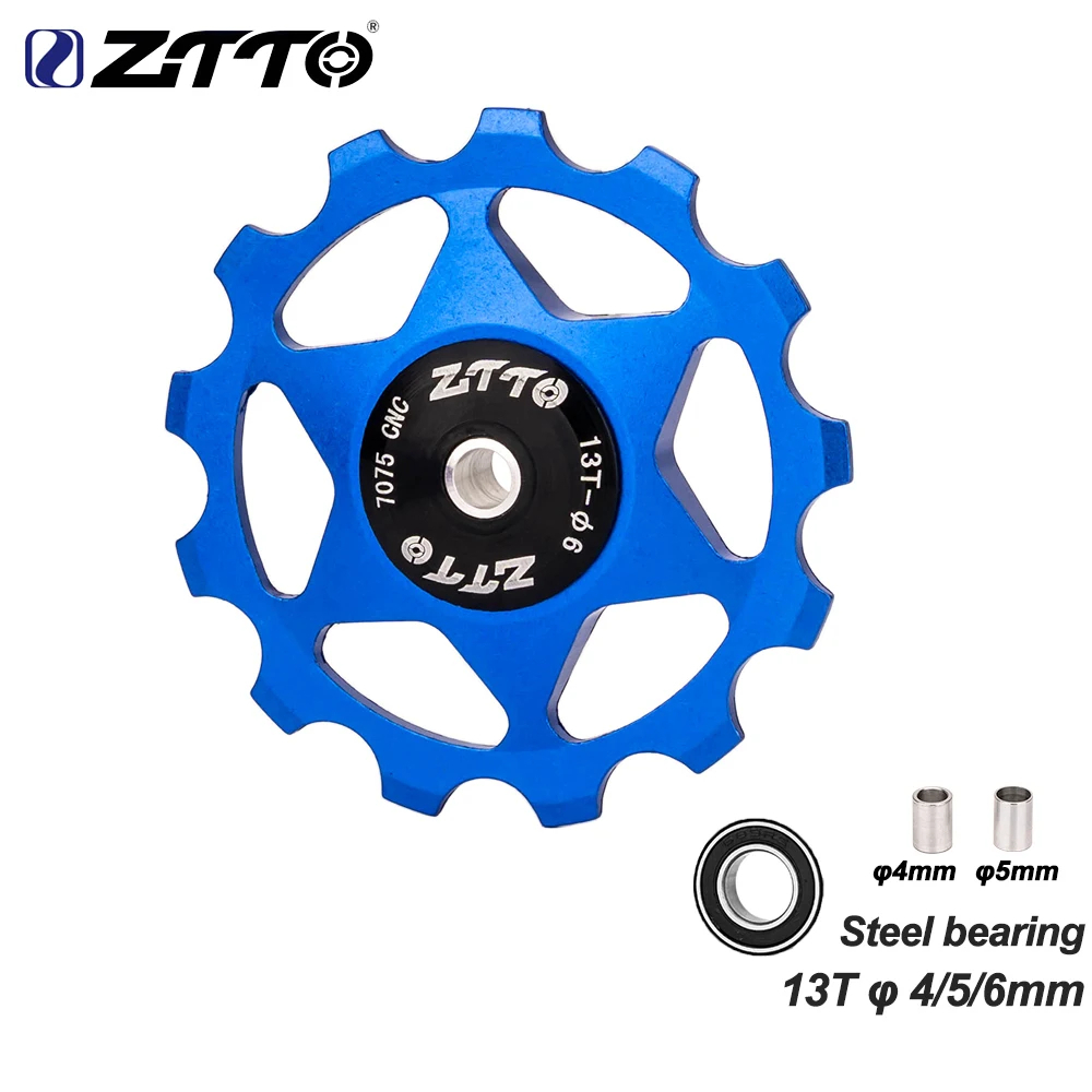 ZTTO MTB 11T 13T CNC Bicycle Rear Derailleur Jockey Wheel Steel Bearing Pulley AL7075 Road Bike ...