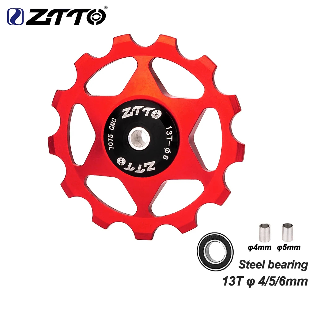 ZTTO MTB 11T 13T CNC Bicycle Rear Derailleur Jockey Wheel Steel Bearing Pulley AL7075 Road Bike ...