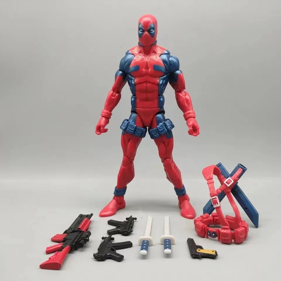6''Marvel Legends Comic Retro 80th Deadpool PVC Action Figure Without ...
