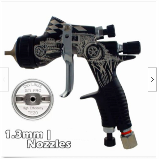 DEVILBISS Spray Gun GTI Pro Lite TE20 Professional Paint Gun 1.3mm ...