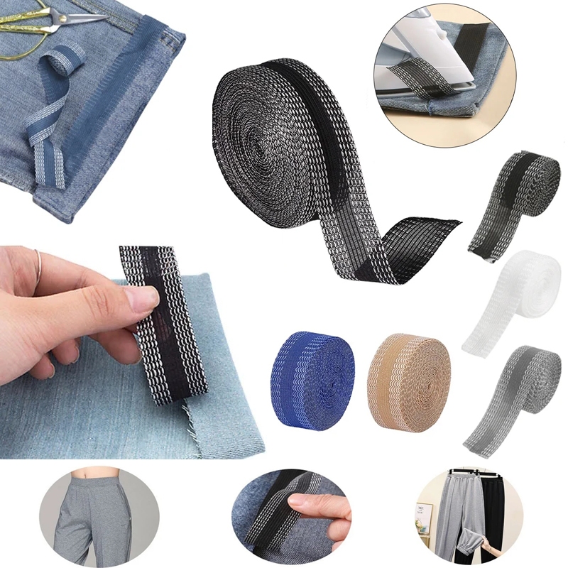 New Trouser hem Patch Shorten repair ironing Hem sticker Jeans trouser ...