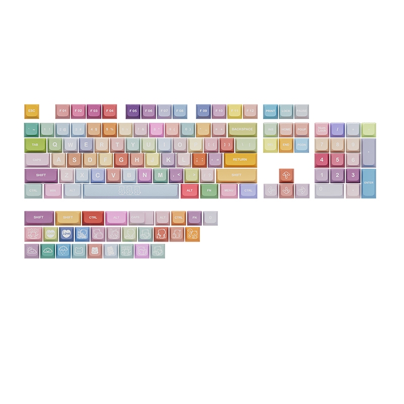 Macaron Mechanical Keyboard Cover Is Suitable For All Rk Keyboards ...