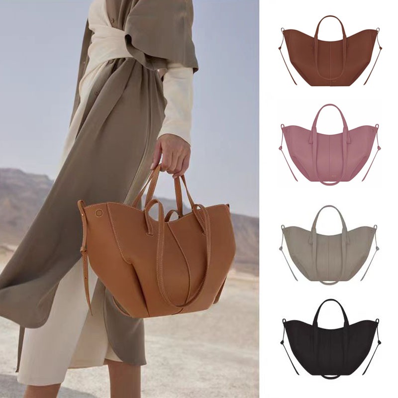 Polene POLENE Paris Cowhide Pleated Tote Bag French Niche Design Large ...