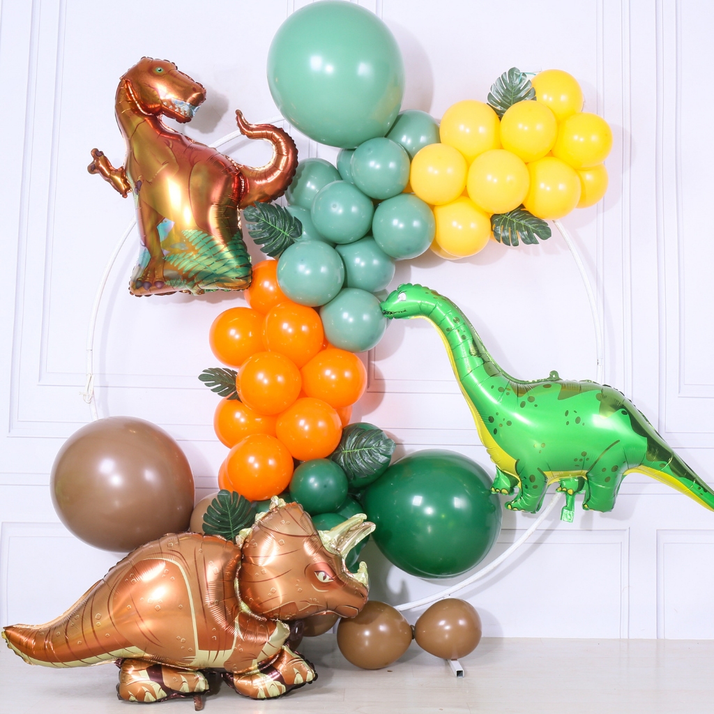 Dinosaur Balloons Set Birthday Party Decoration Shower Dino Themed Party Needs Happy Birthday ...