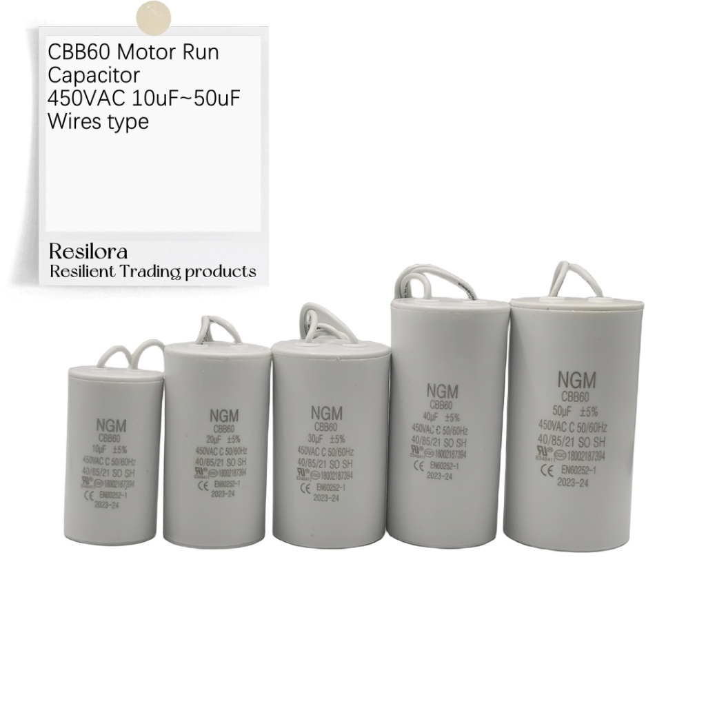 CBB60 Motor Run Capacitor 450VAC 10uF~50uF 10uF/20uF/30uF/40uF/50uF ...