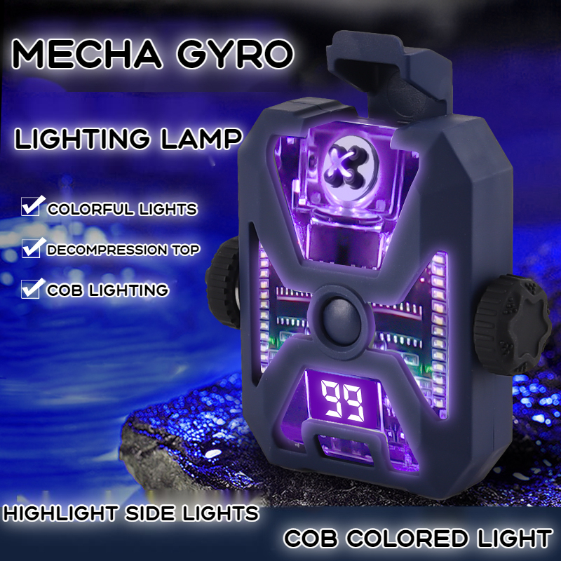 New Gyroscope Double Arc Decompression COB Keychain Light Emitting ...