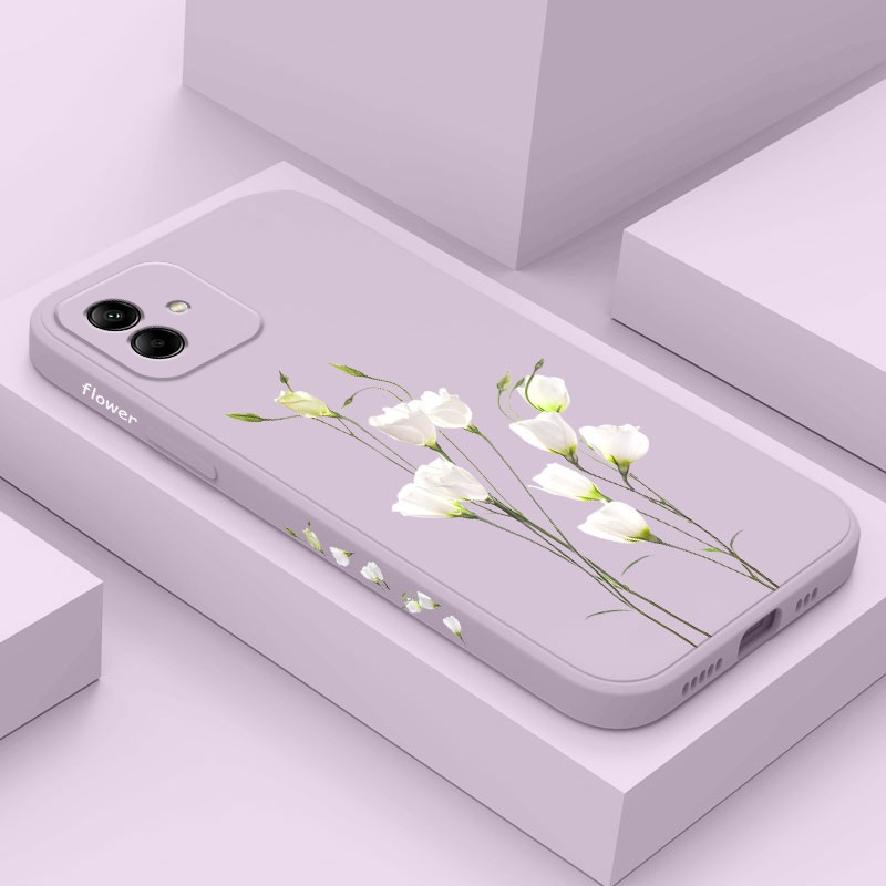 Elegant Lily Phone Case For Samsung Galaxy A16 A06 A15 A25 A35 A55 A05 A05S 4G 5G Liquid ...
