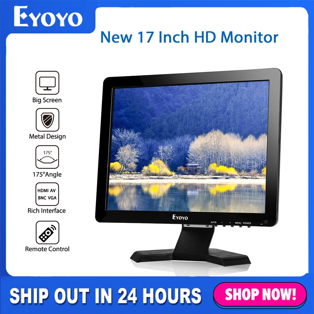 Eyoyo 15 Inch LCD Monitor Portable Monitor, 17 Inch 1280x1024 4:3 TFT ...