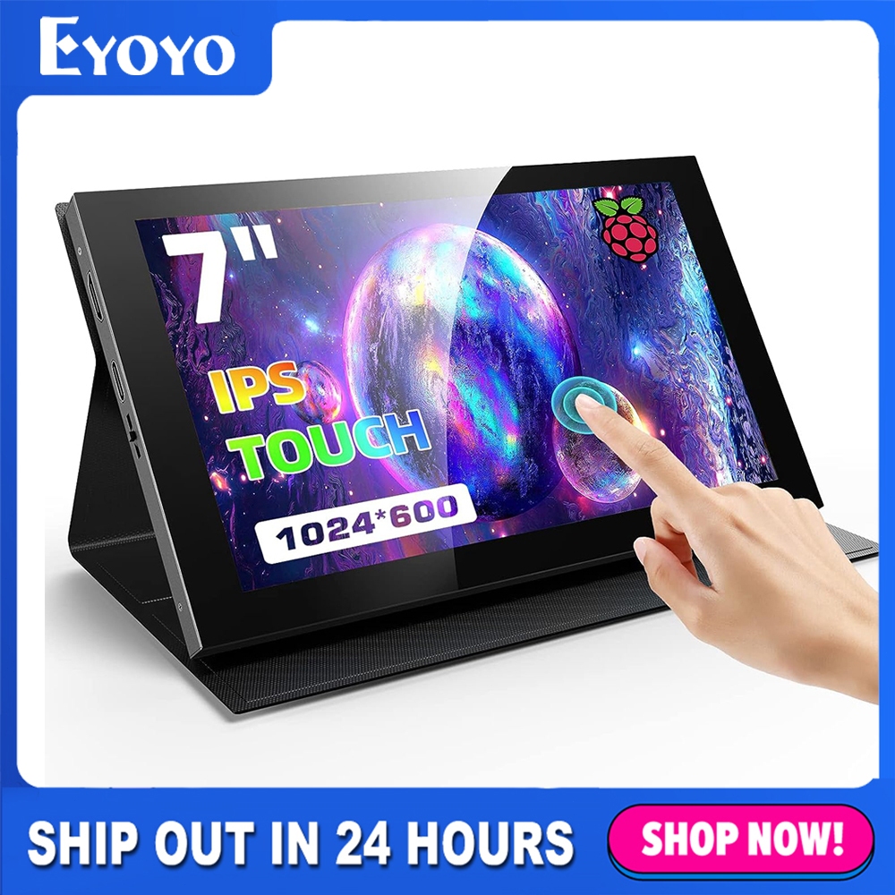 Eyoyo 7 inch IPS Monitor, 1024x600 5-Points Capacitive Touchscreen ...