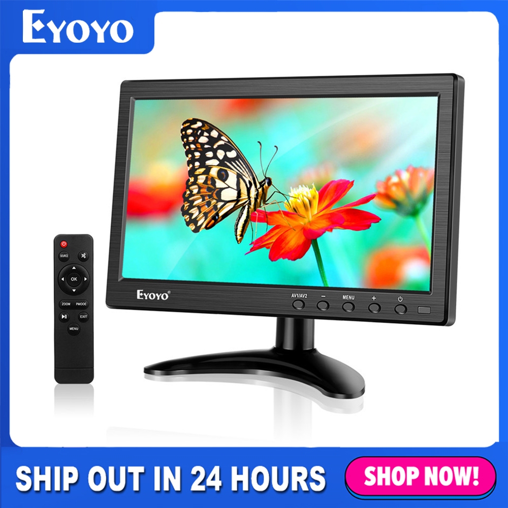 Eyoyo 12 Inch Portable Small HDMI Monitor 1366x768 LCD Monitor Built-in ...