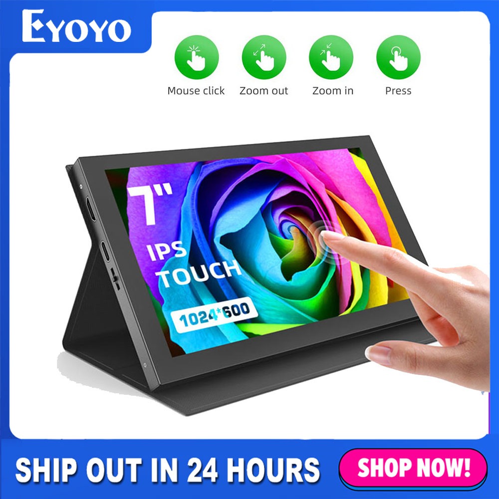 Eyoyo Raspberry Pi Screen, APROTII 7 inch 1024x600 IPS Portable Monitor ...