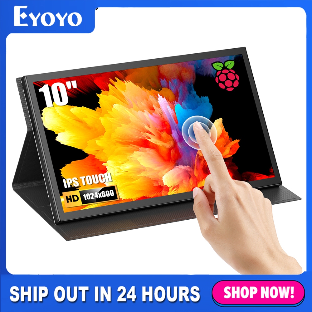 Eyoyo 10 inch Raspberry Pi Screen Portable Monitor, 1024x600 IPS ...
