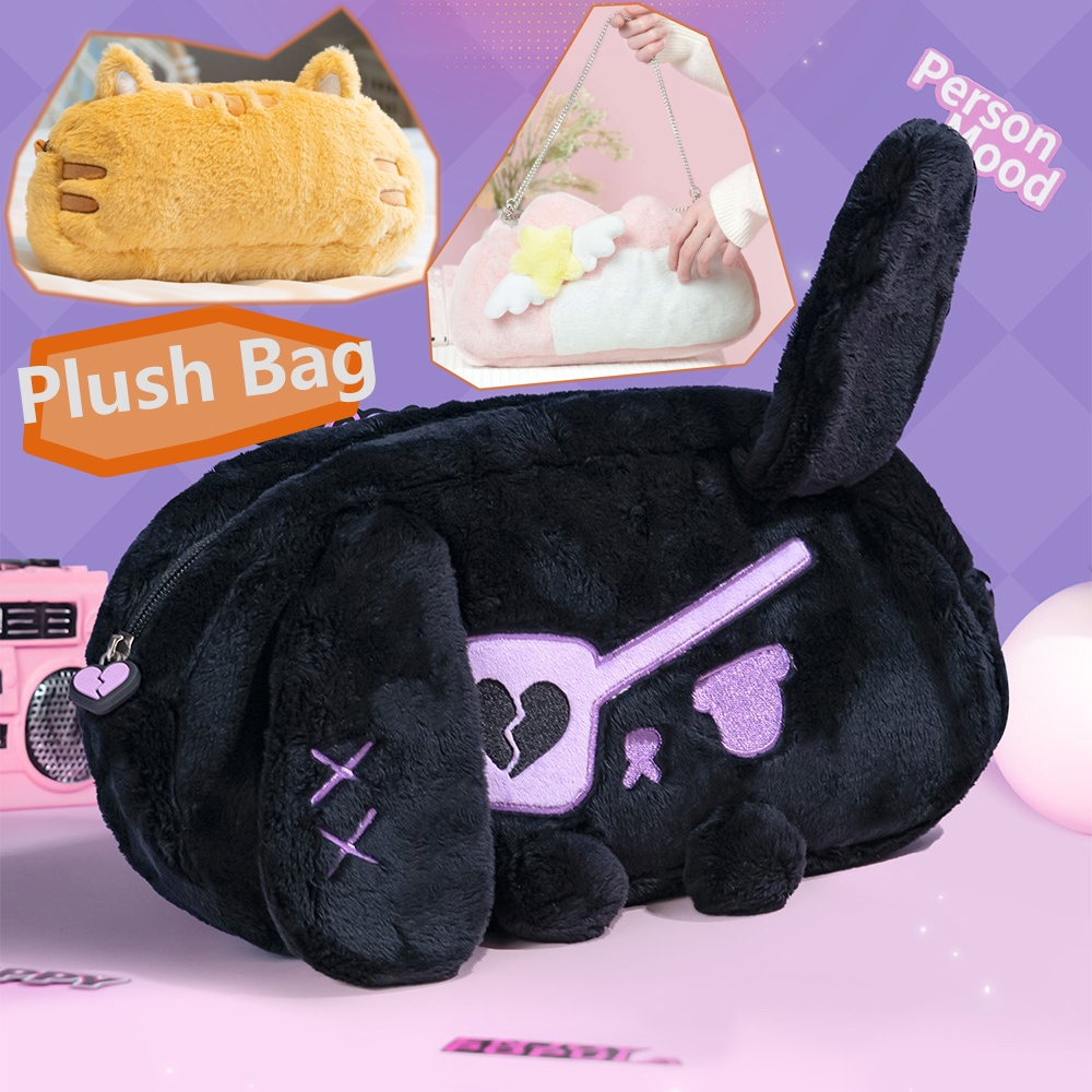 GeekShare Switch Case Plush Bag with A Shoulder Strap Cartoon Crossbody ...