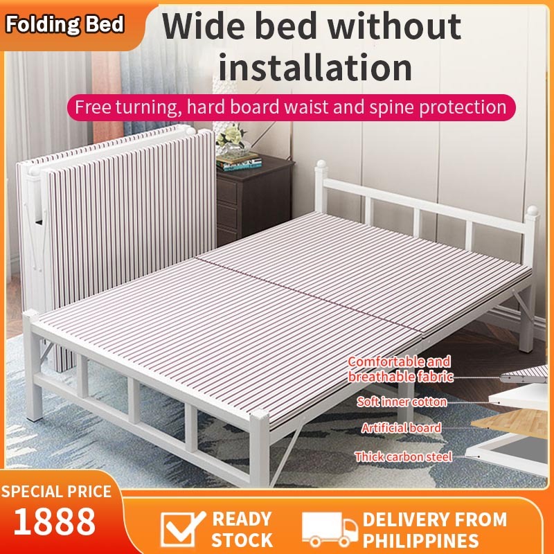 Folding Bed Double For 2 Persons Foldable Bed Save Space For Dormitory ...